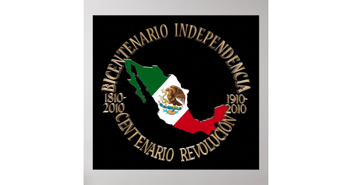Mexico's Bicentennial & Centennial Celebration Poster | Zazzle