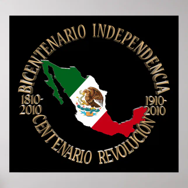Mexico's Bicentennial & Centennial Celebration Poster | Zazzle