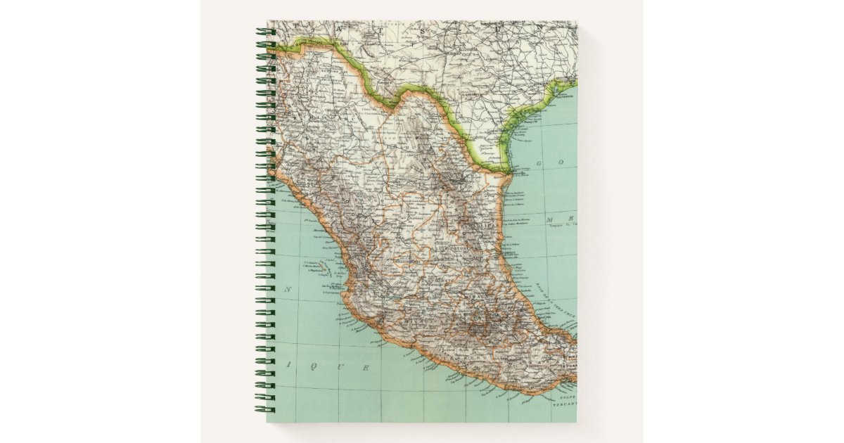 Mexique - Map of Mexico Notebook | Zazzle