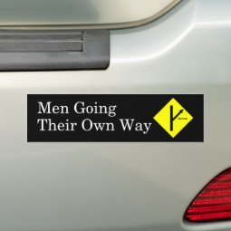 MGTOW Bumper Sticker Black Background | Zazzle