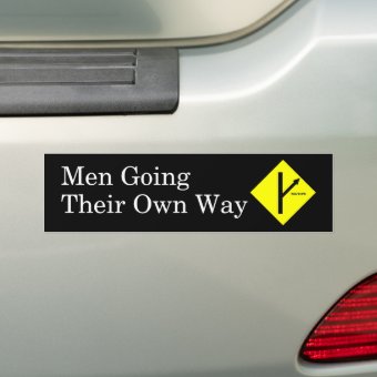 MGTOW Bumper Sticker Black Background | Zazzle
