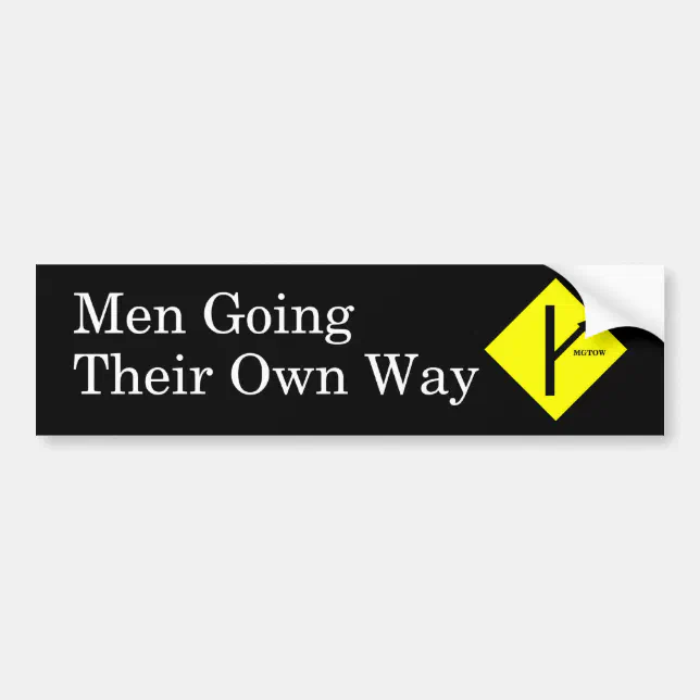 MGTOW Bumper Sticker Black Background | Zazzle