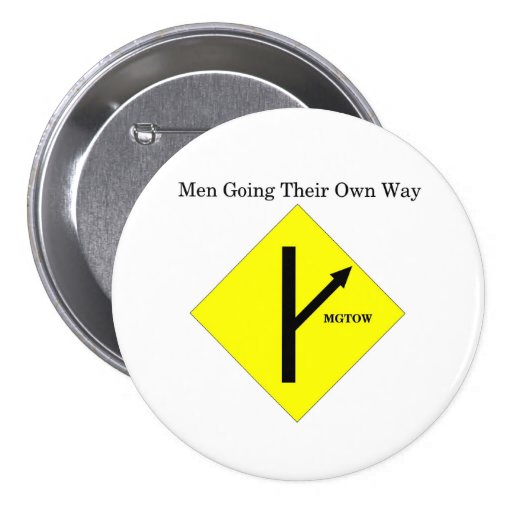 MGTOW Logo Button-Large Size-White Background Button | Zazzle