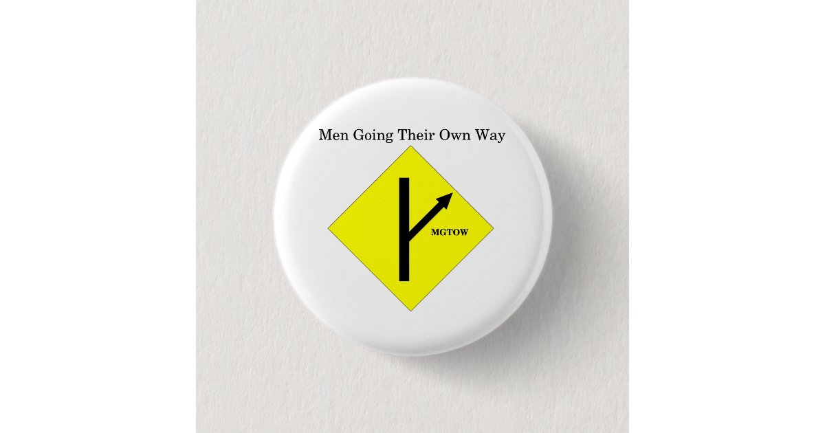 MGTOW Logo Button-Small-White Background Pinback Button | Zazzle