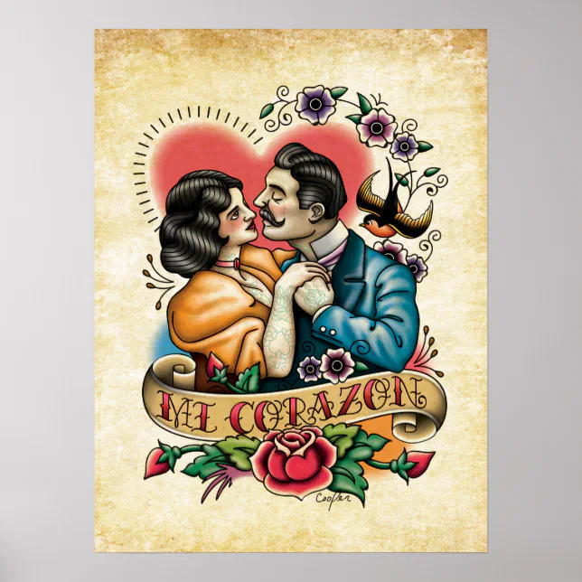 "Mi Corazon" Poster | Zazzle