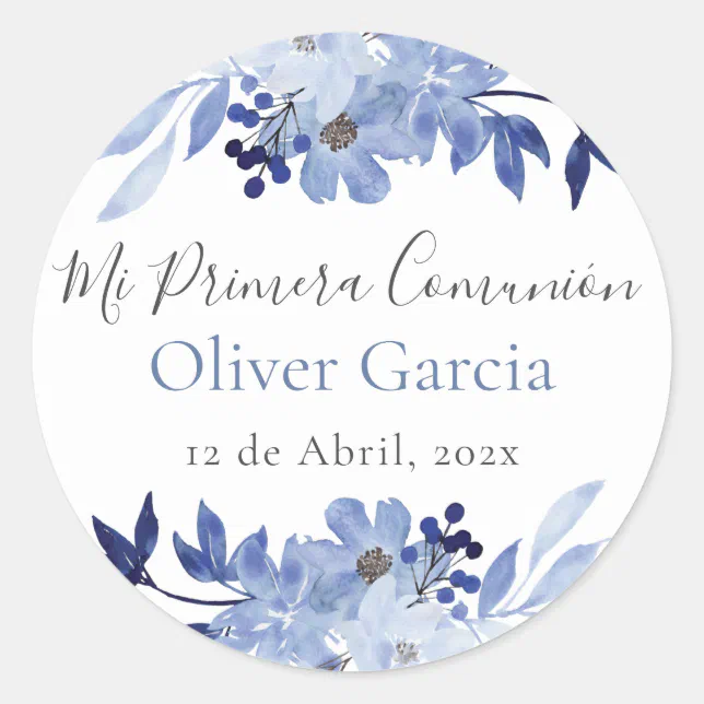 Mi Primera Comunion Classic Round Sticker | Zazzle