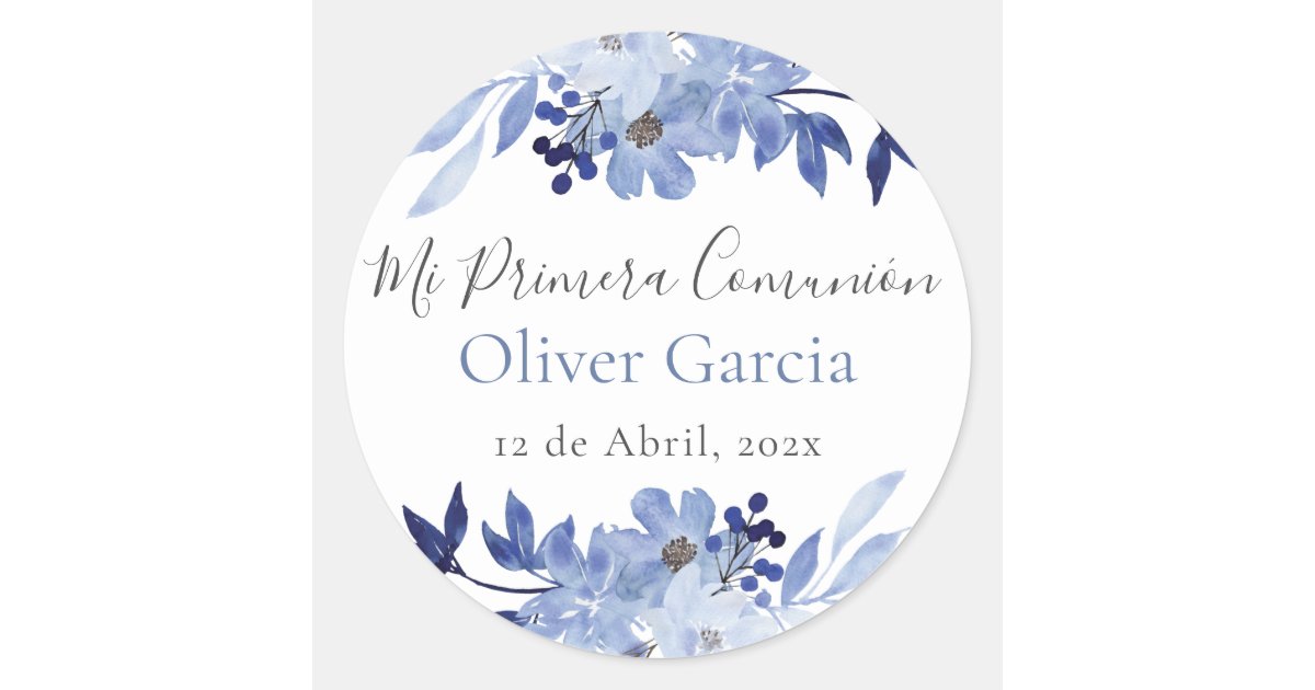 Mi Primera Comunion Classic Round Sticker | Zazzle