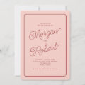 MIA Bold Pink & Red Wedding Invitation | Zazzle