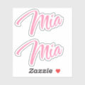 Mia name x2 sticker | Zazzle