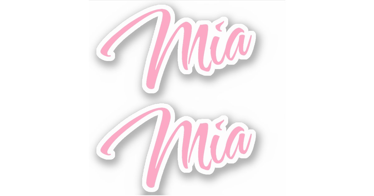 Mia name x2 sticker | Zazzle