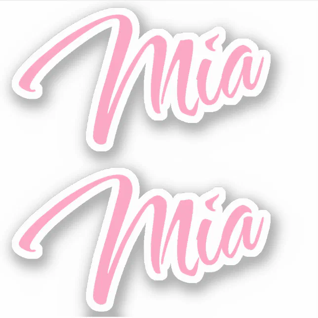 Mia name x2 sticker | Zazzle