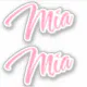 Mia name x2 sticker | Zazzle