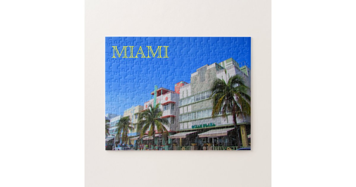 Miami Beach Art Deco Jigsaw Puzzle | Zazzle