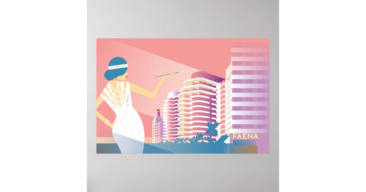 Miami Beach | Faena Poster | Zazzle