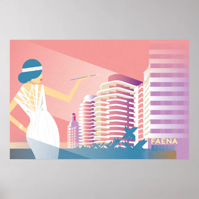 Miami Beach | Faena Poster | Zazzle