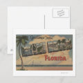 Miami Beach, Florida - Large Letter Scenes Postcard | Zazzle