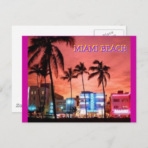 Miami Beach, Florida Postcard | Zazzle