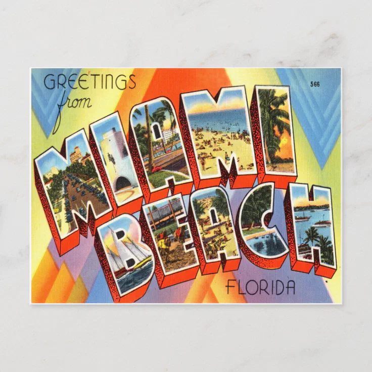Miami Beach Florida Postcard | Zazzle