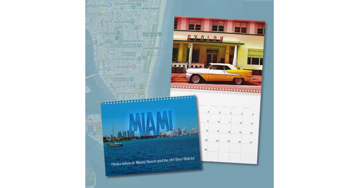 Miami Beach Photo Calendar | Zazzle