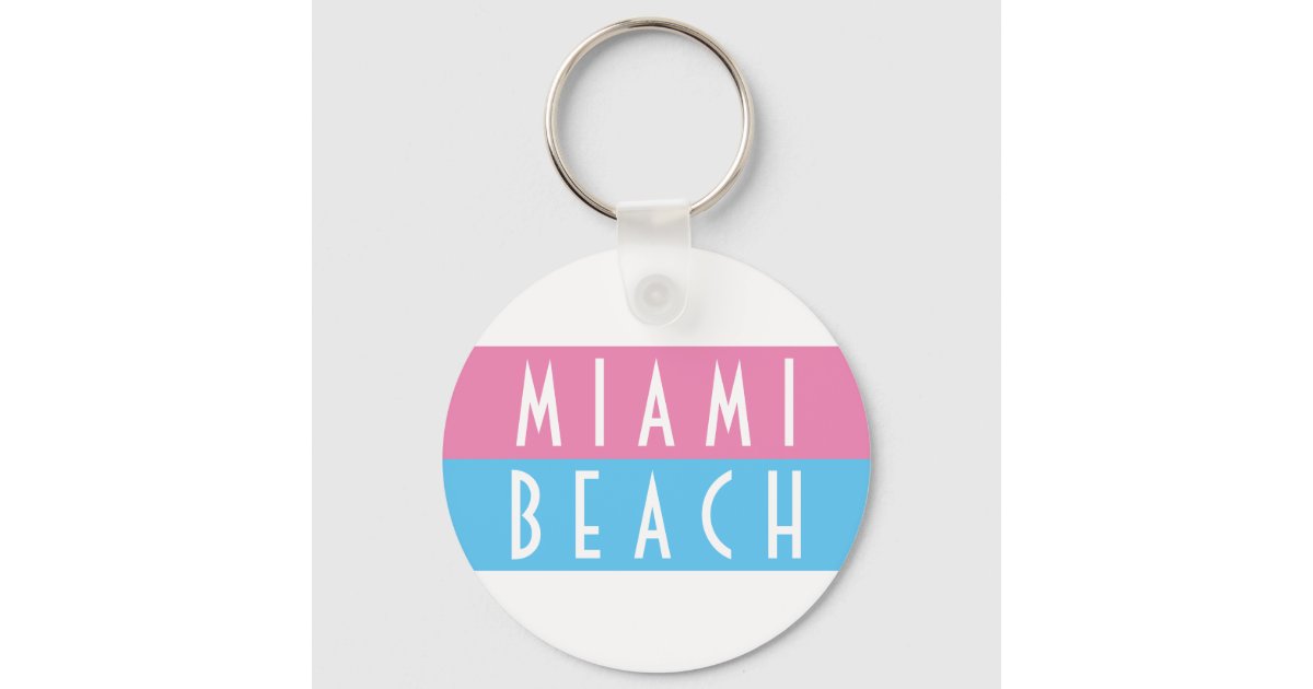 Miami Beach Vice Keychain | Zazzle