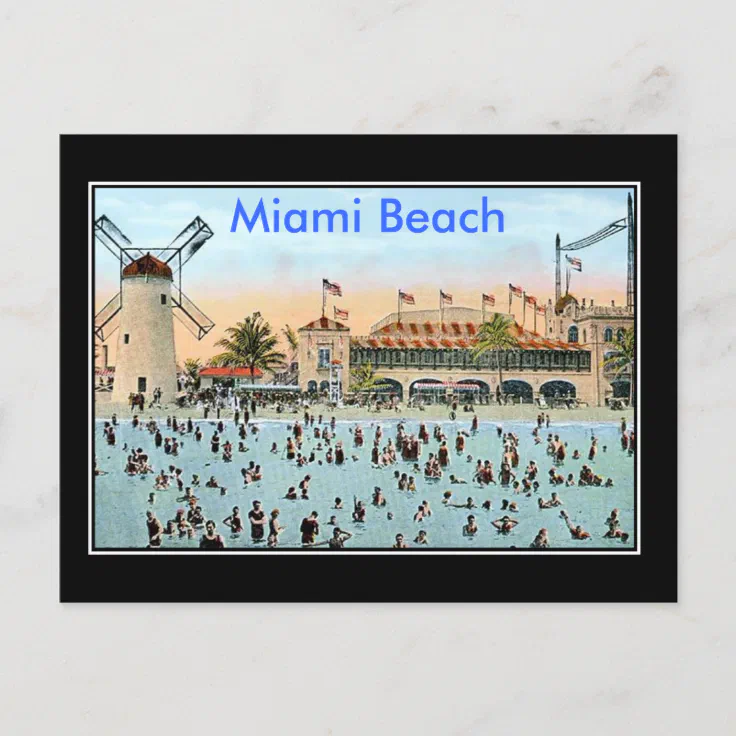 Miami Beach Vintage Postcard | Zazzle
