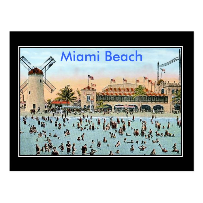 Miami Beach Vintage Postcard | Zazzle.com