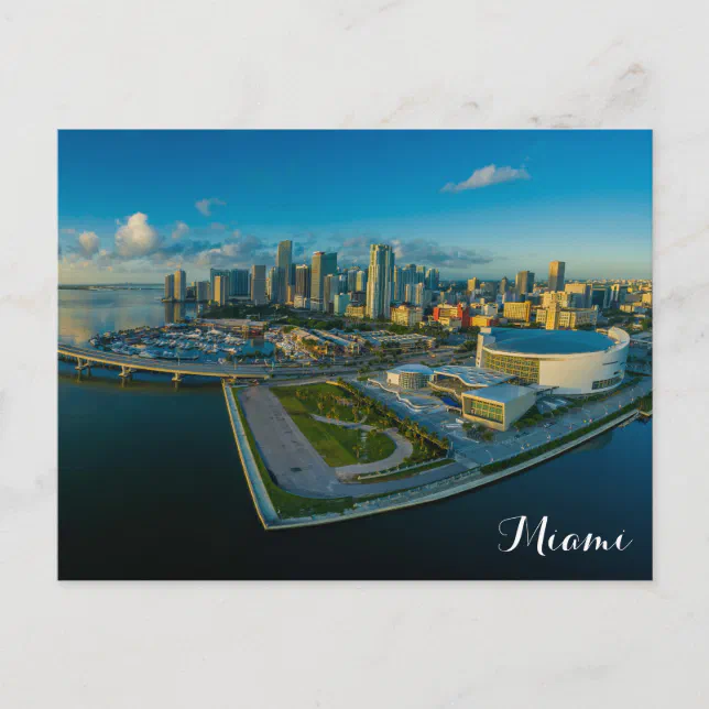 Miami Florida City Skyline Travel Photo Postcard | Zazzle