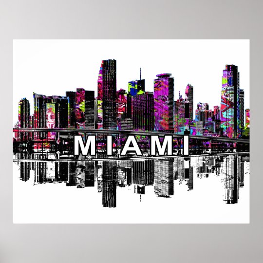 Miami, Florida in graffiti Poster | Zazzle.com