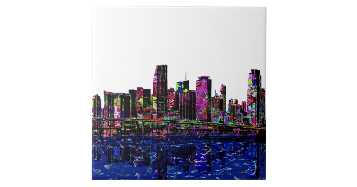 Miami, Florida in graffiti Tile | Zazzle