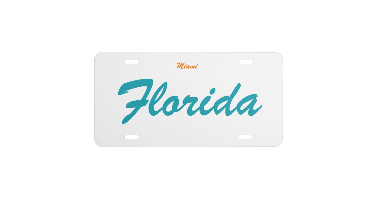 Miami, Florida License Plate | Zazzle