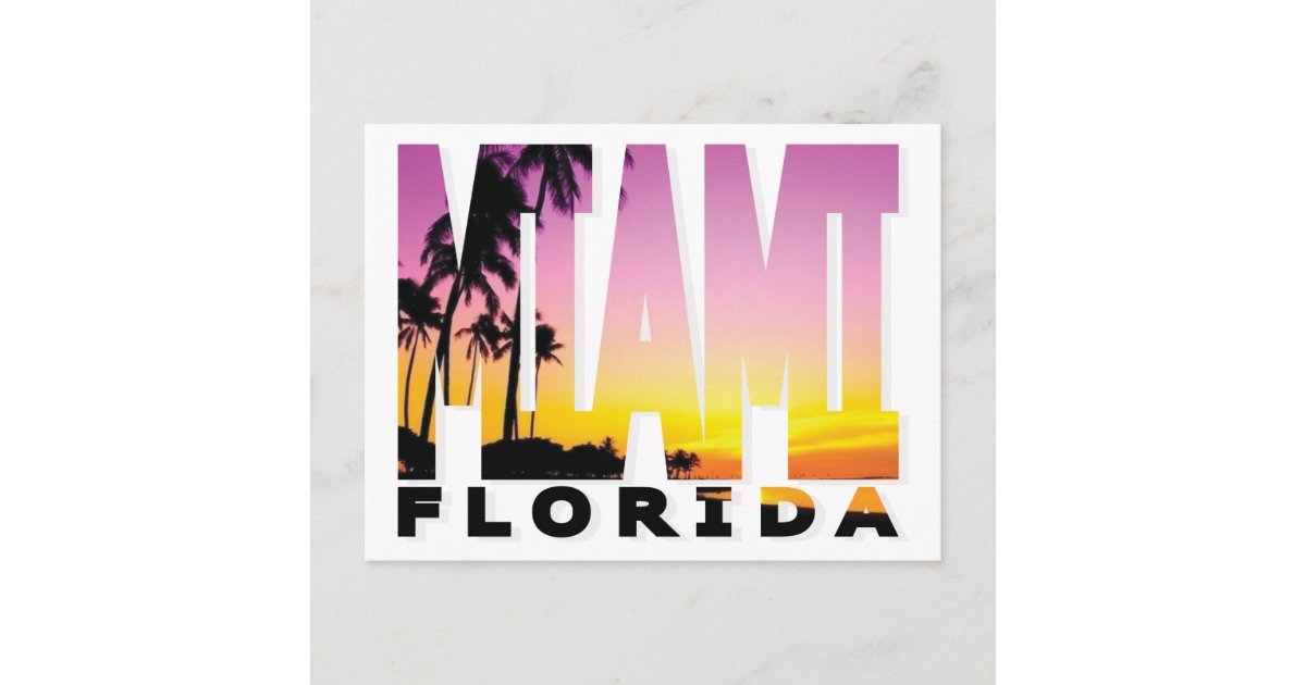 Miami, Florida Postcard | Zazzle