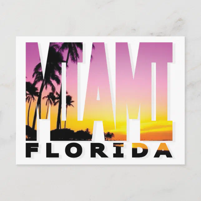 Miami, Florida Postcard | Zazzle