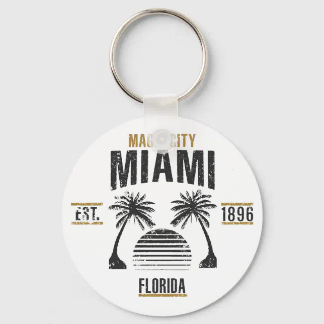 Miami Keychain | Zazzle