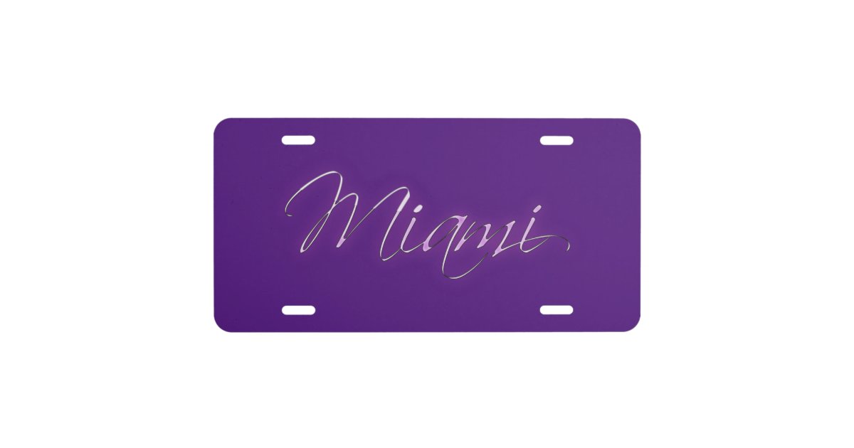 Miami License Plate | Zazzle
