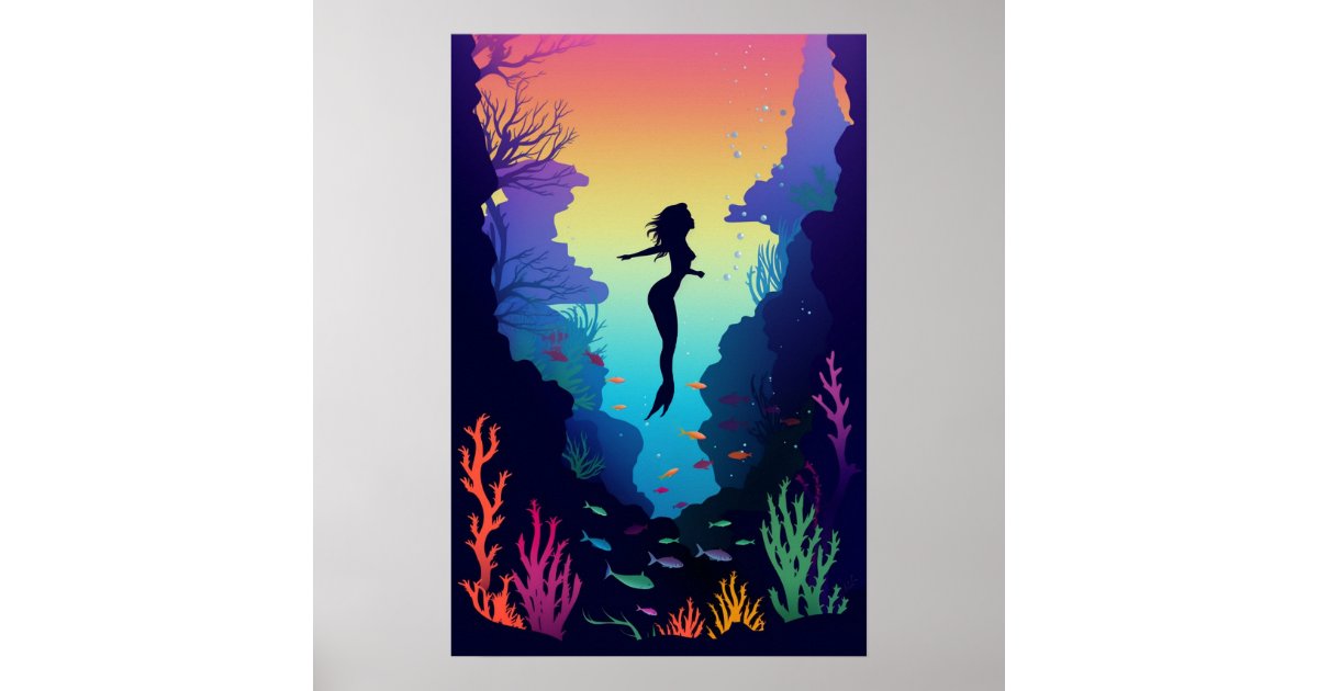 Miami mermaid poster | Zazzle