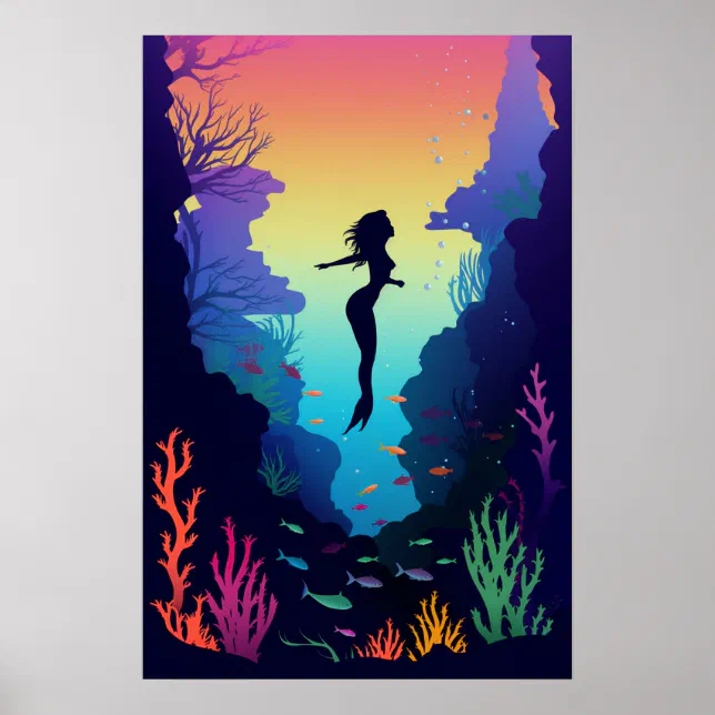 Miami mermaid poster | Zazzle
