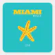 Miami, Miami Beach, Preppy Room, Travel Art, Retro Square Sticker | Zazzle
