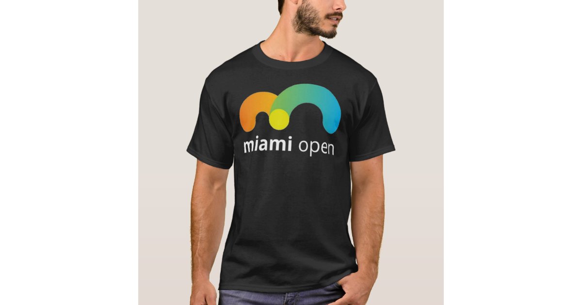 Miami Open Logo Black T-Shirt | Zazzle