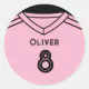 Miami Pink and Black Soccer Birthday Party Sticker | Zazzle