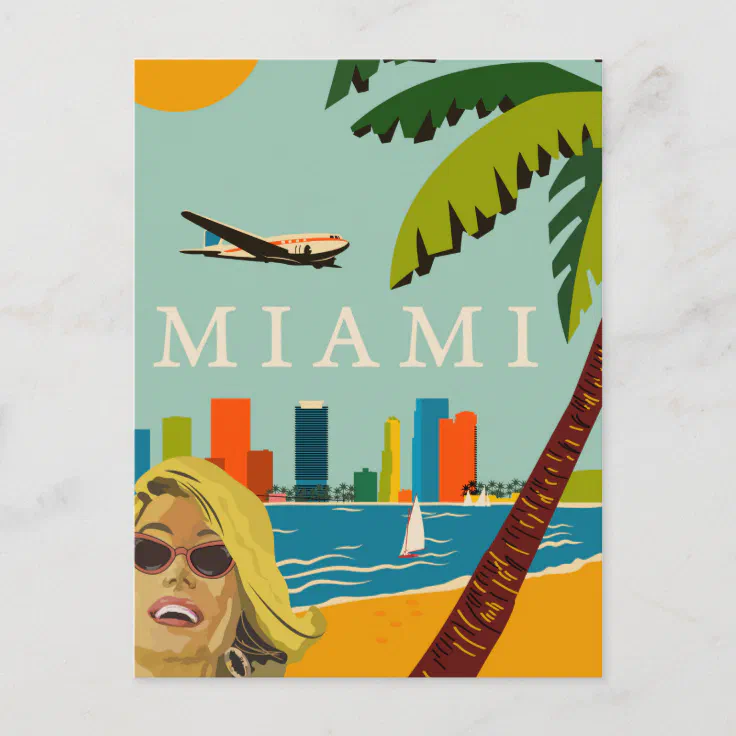 Miami Postcard | Zazzle