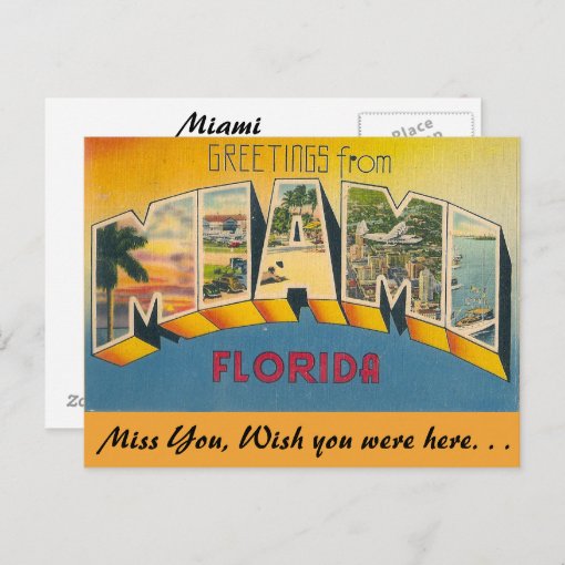 Miami Postcard | Zazzle