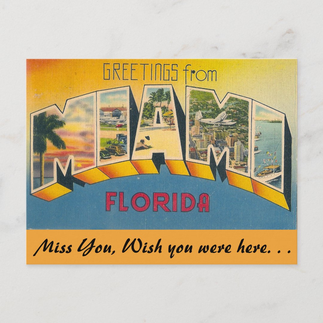 Miami Postcard | Zazzle