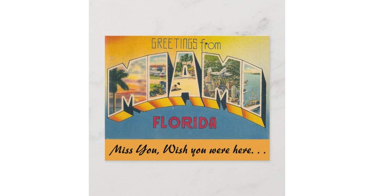 Miami Postcard | Zazzle