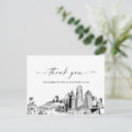 Miami Skyline Wedding Photo Thank You Card | Zazzle