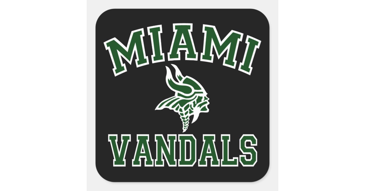 Miami Vandals Square Sticker | Zazzle