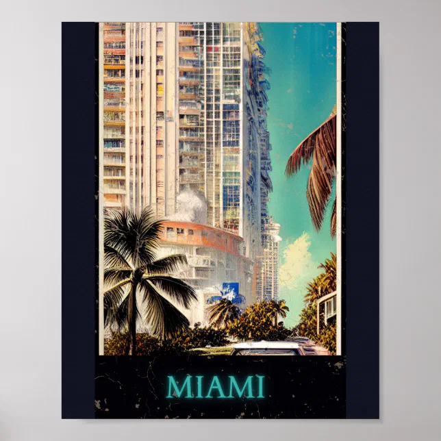 Miami vintage poster | Zazzle