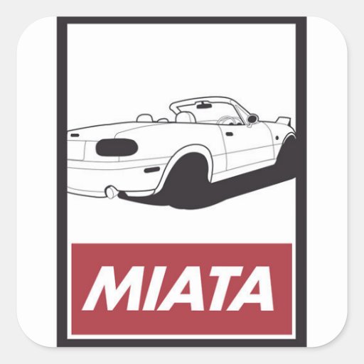 Miata Portrait Stickers | Zazzle