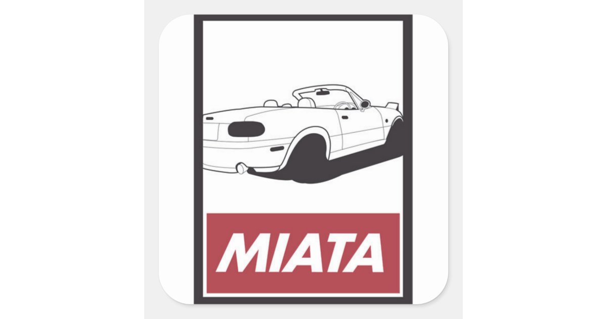 Miata Portrait Stickers | Zazzle
