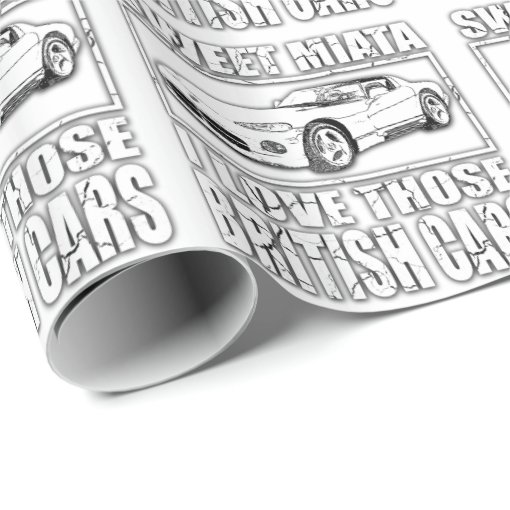 Miata Viper british car joke Wrapping Paper | Zazzle