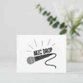 Mic Drop Postcard | Zazzle